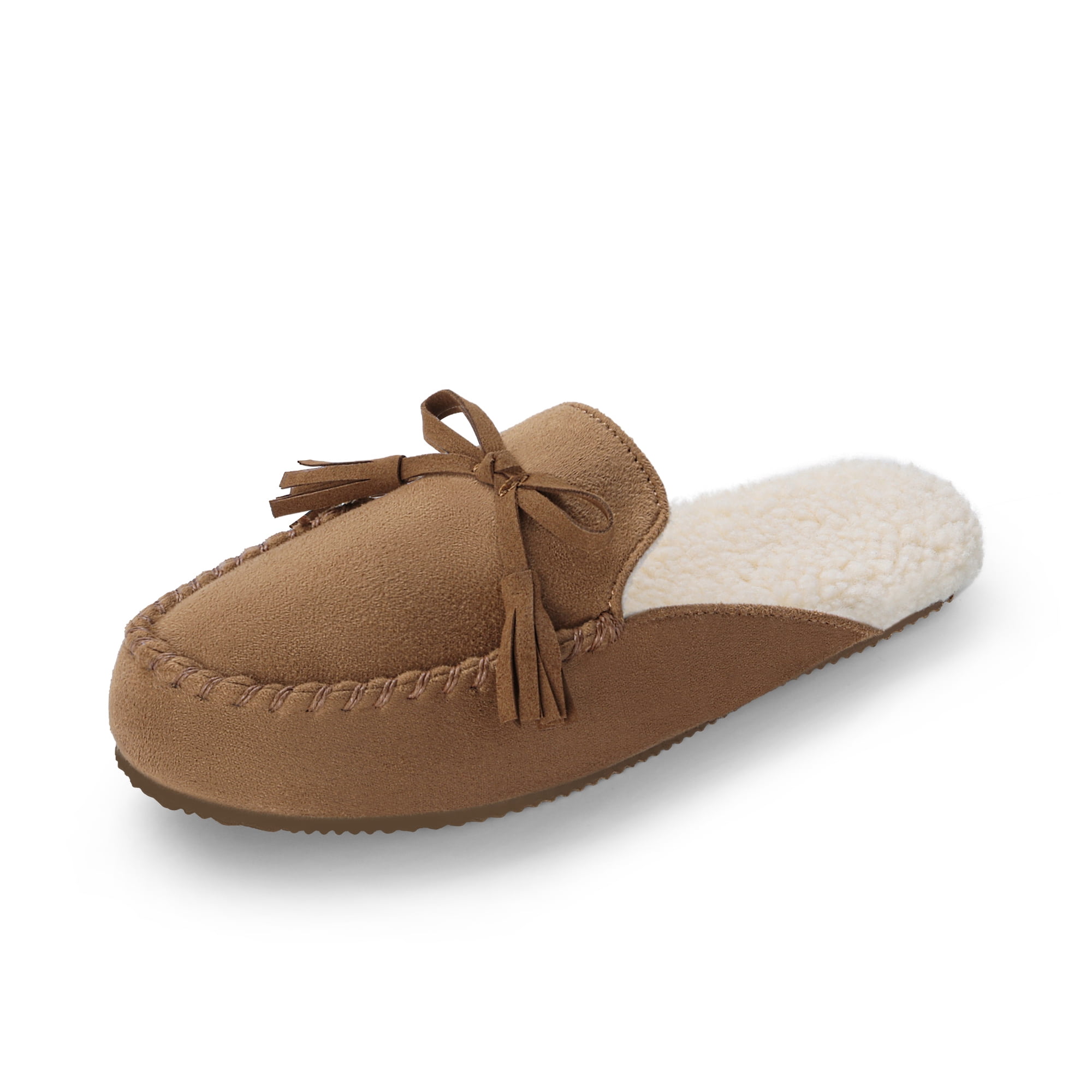 Dream Pairs Women's Memory Foam Moccasin Slippers, Sherpa Fleece Lining ...