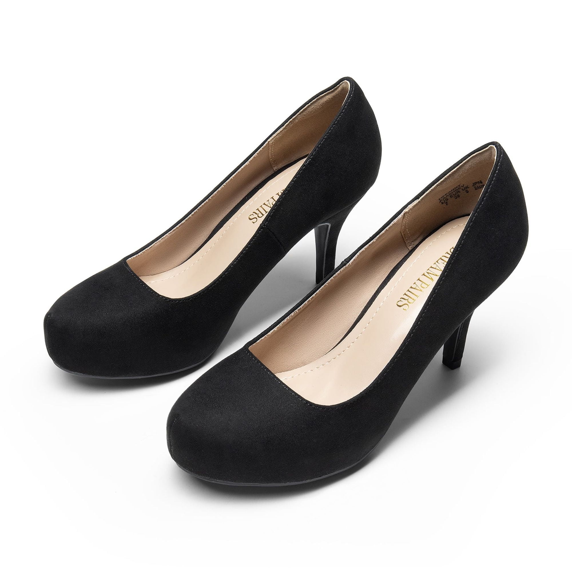 BURUDANI Women's New Classic Elegant Versatile Low Stiletto Heel Dress ...