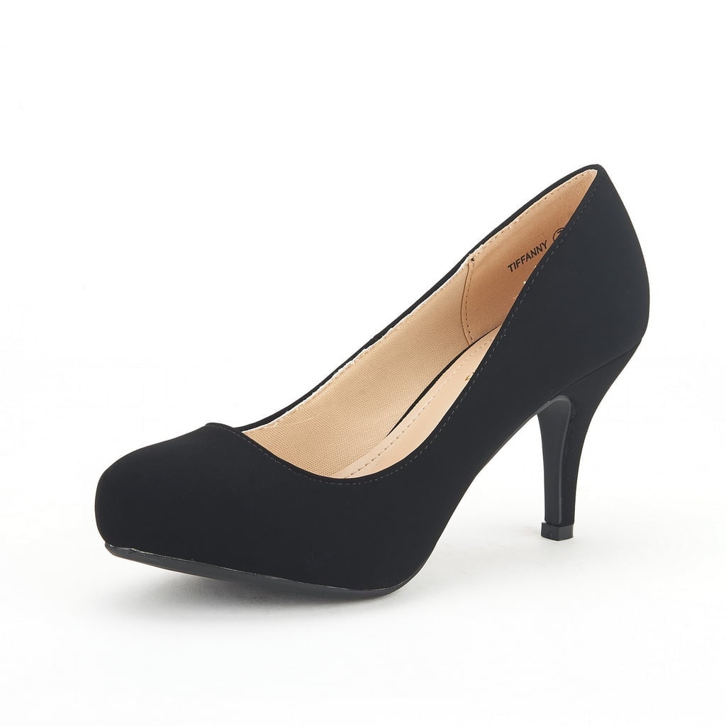 Dream Pairs Women's New Classic Elegant Versatile Low Stiletto Heel ...