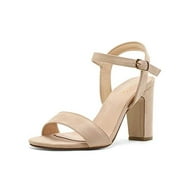 Dream Pairs Women's Open Toe Ankle Strap Low Block Chunky Heels Sandals Party Dress Pumps Shoes ...