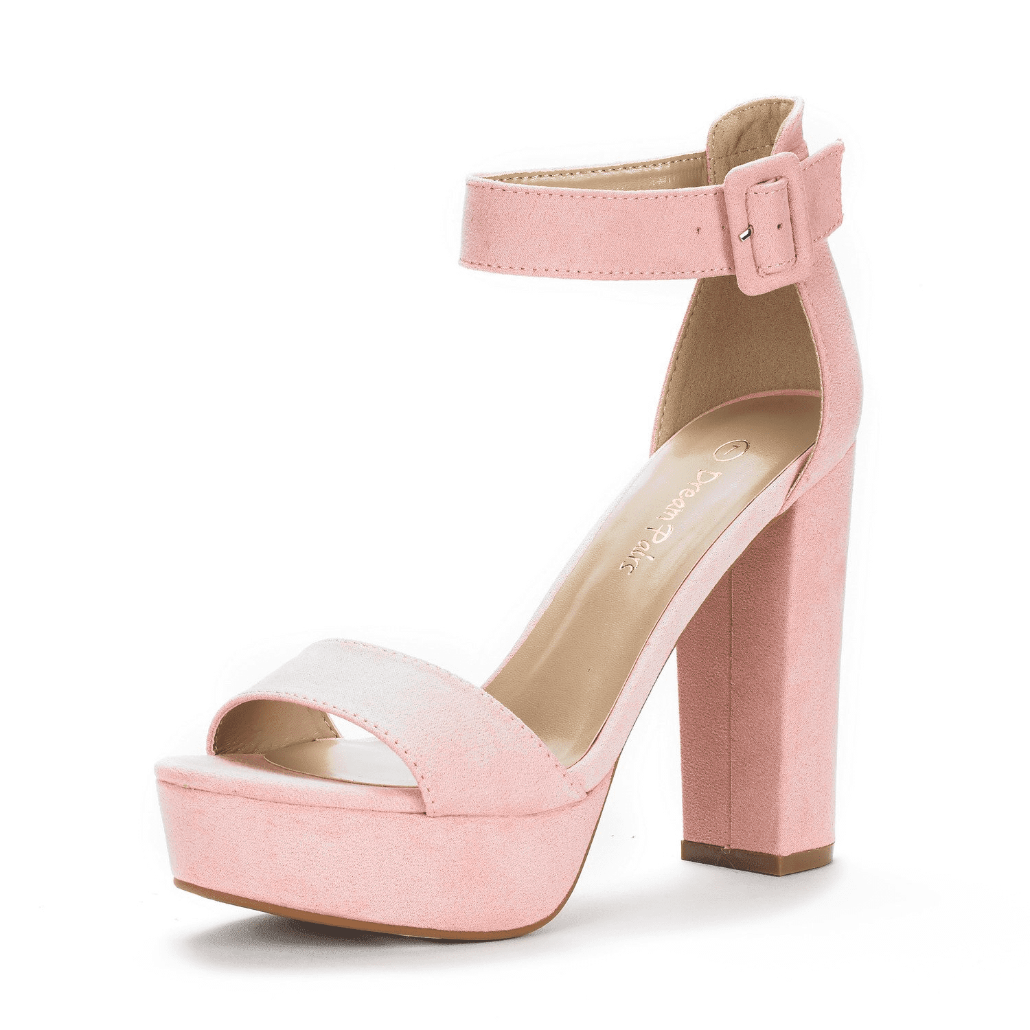 BURUDANI Women's Party Dress Shoes Ankle Strap Wedding High Chunky ...