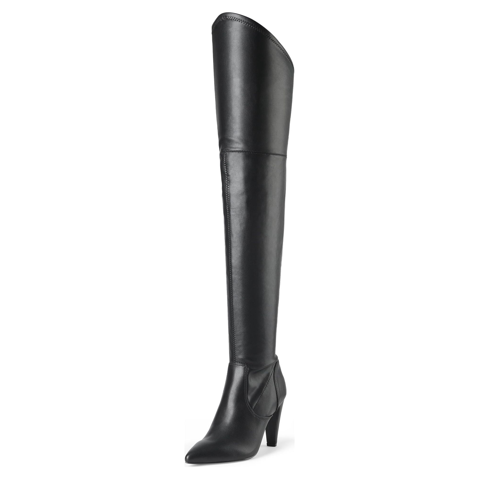 Dream Pairs Women's Over-the-Knee Heeled Boots Pointed-Toe Long Sexy ...