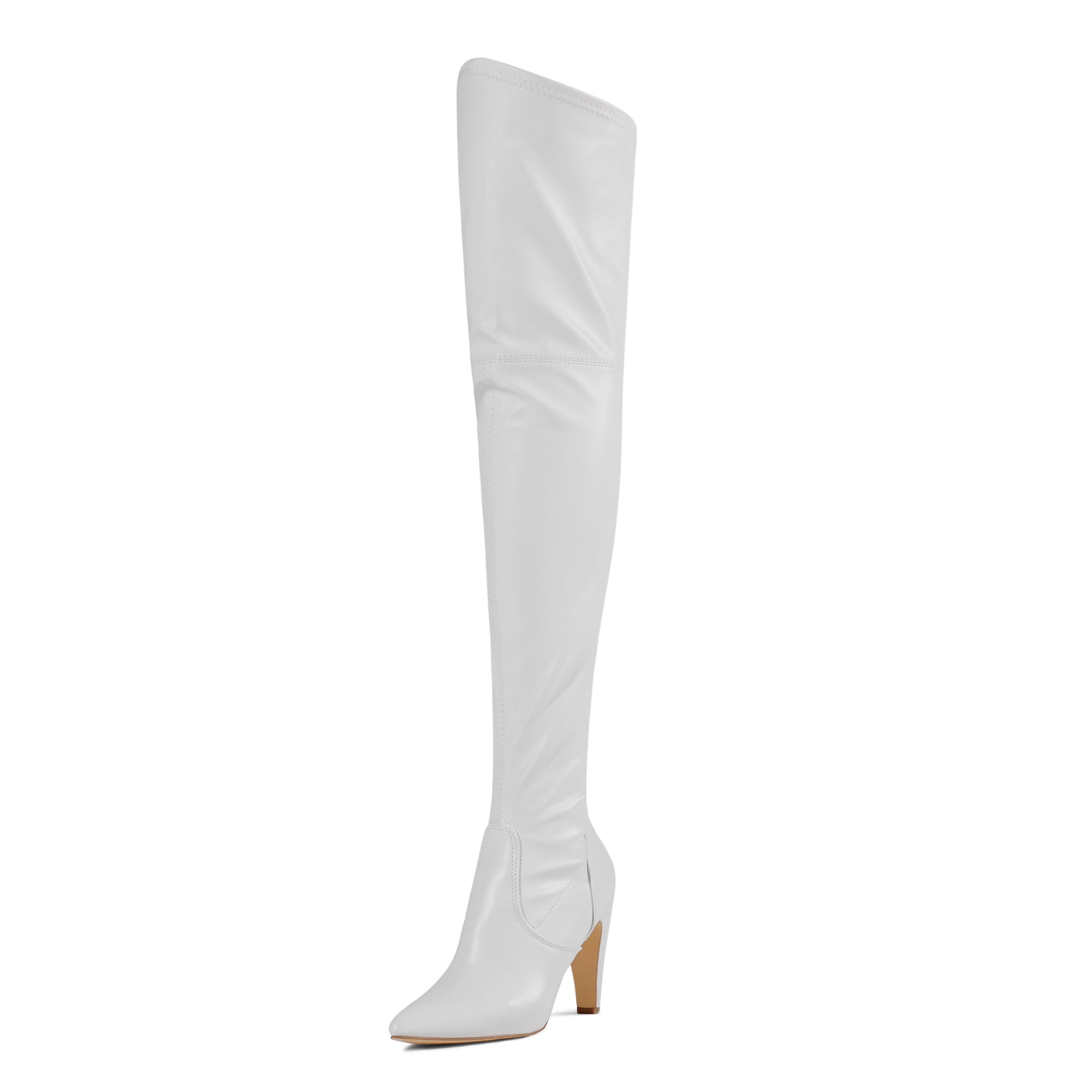 Dream Pairs Women's Over-the-Knee Heeled Boots Pointed-Toe Long Sexy ...