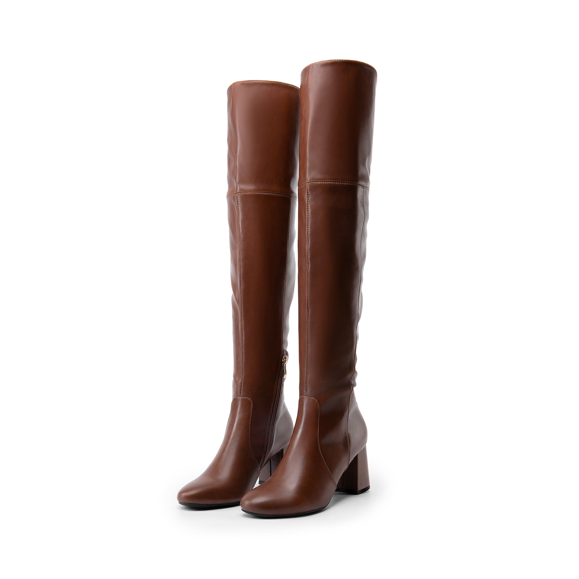 BURUDANI Women’s Winter Thigh High Over the Knee Fashion Chunky Heel ...