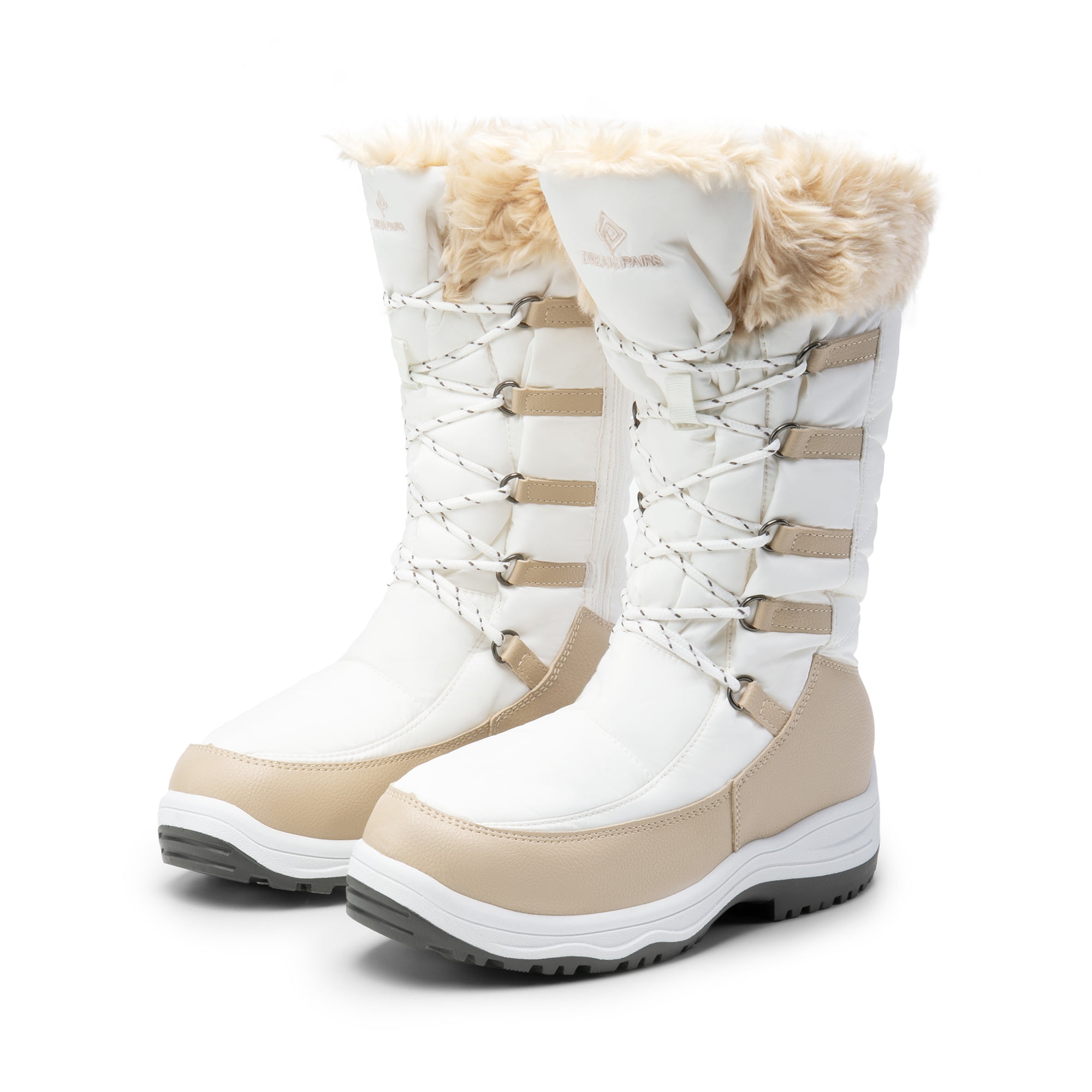 Women's Winter Waterproof Warm Mid Calf Snow Boots Outdoor Hiking Snow ...