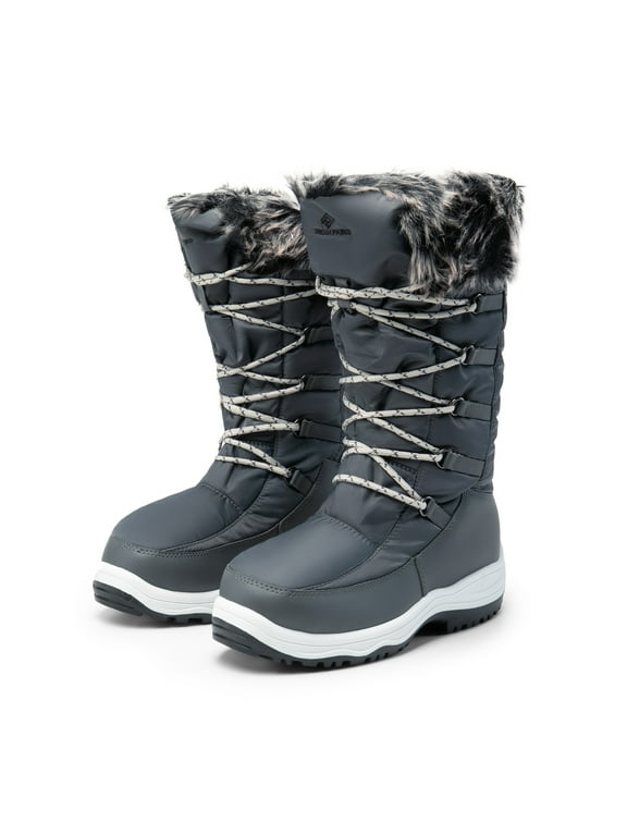 DREAM PAIRS Women's Winter Waterproof Warm Faux Fur Mid Calf Snow Boots Outdoor Hiking Boots ...