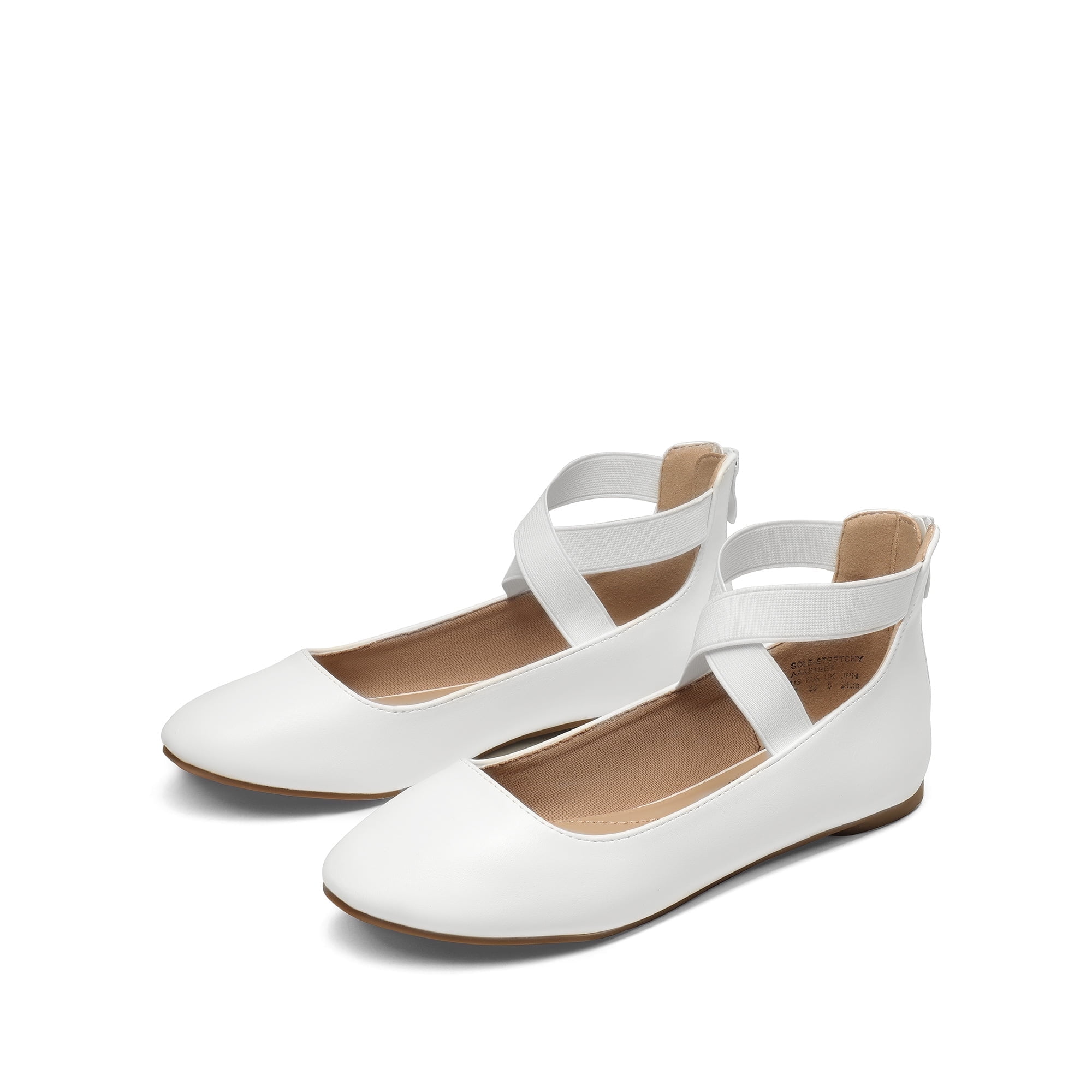 Burudani Womens Ballet Flats Elastic Ankle Strap Mary Jane Slip On ...
