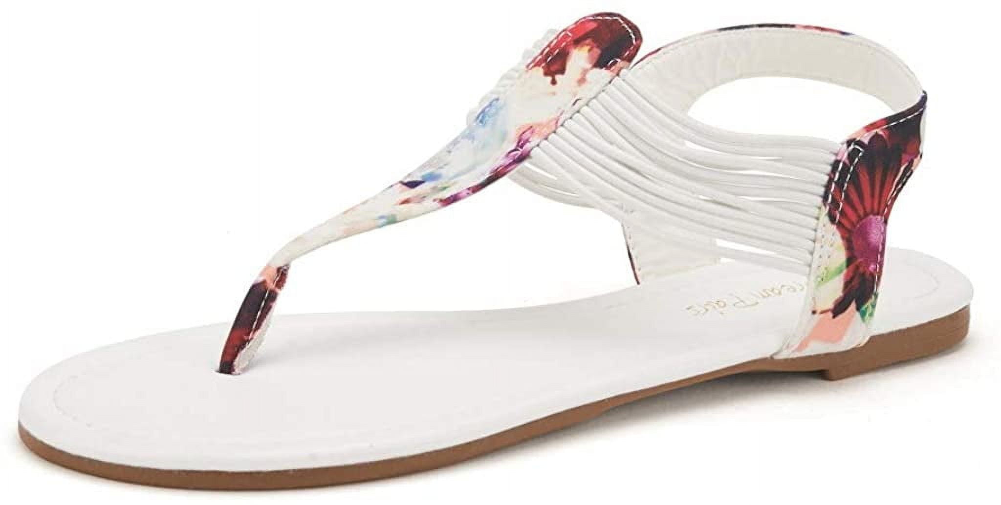 Dream Pairs Womens Flat Sandals Fashion Rhinestone T Strap Thong With ...