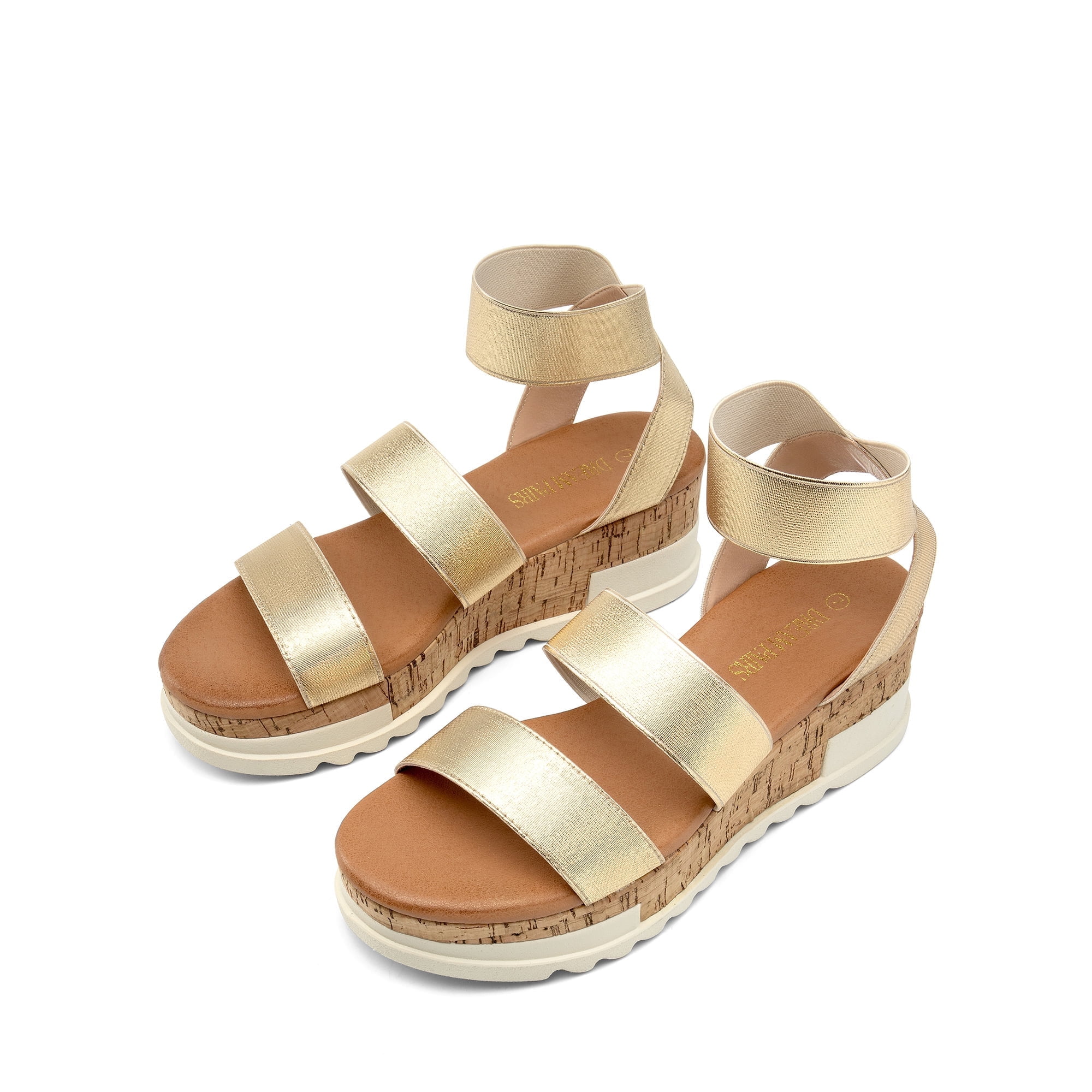 Dream Pairs Womens Open Toe Ankle Strap Casual Flatform Espadrille ...