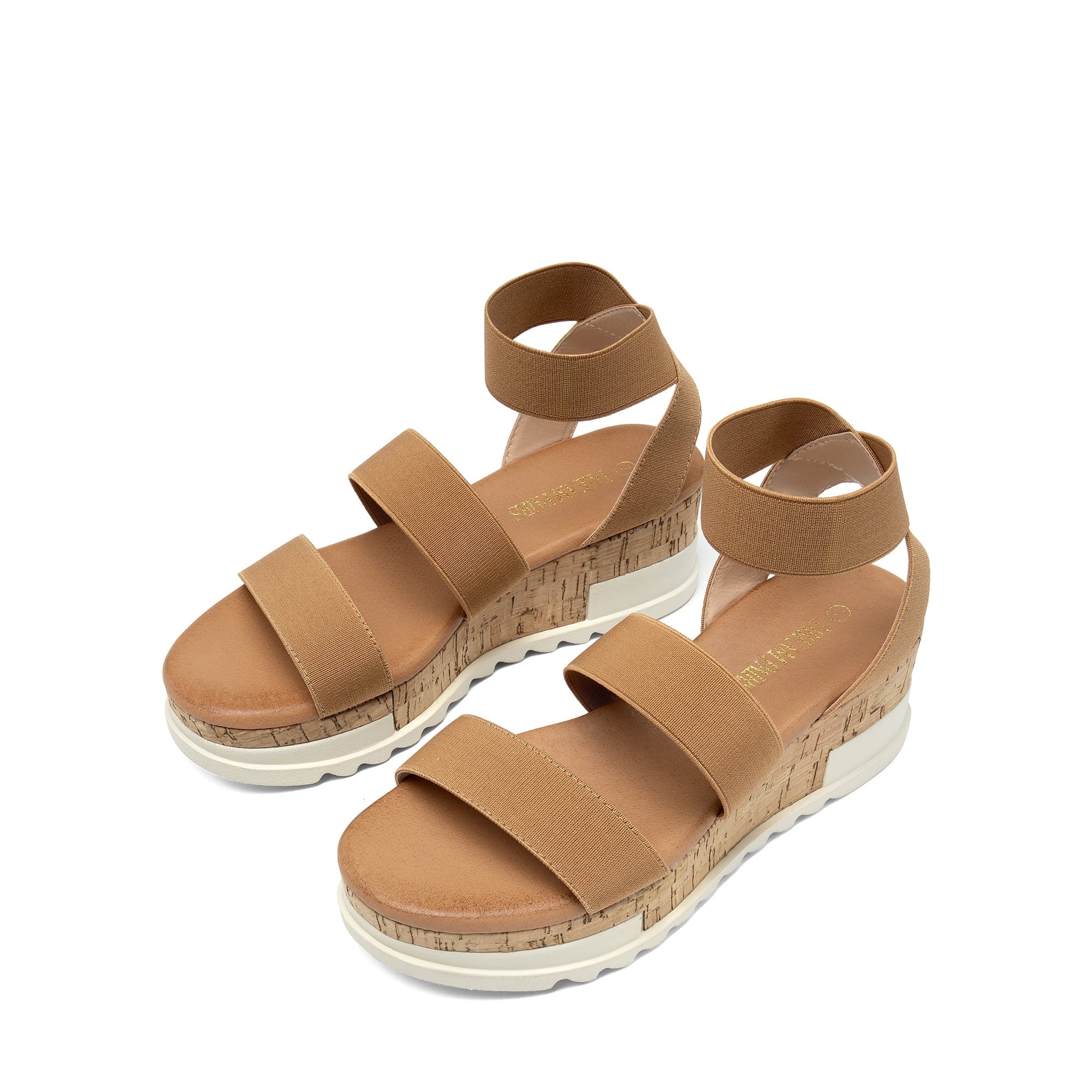 Dream Pairs Womens Open Toe Ankle Strap Casual Flatform Espadrille ...