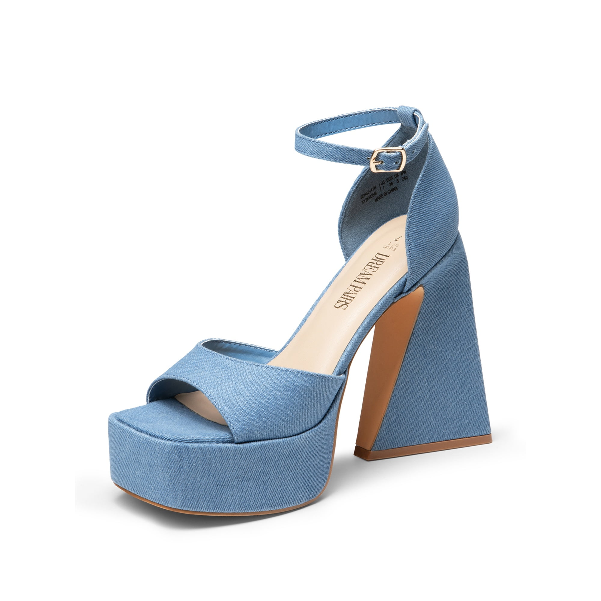 Dream Pairs Womens chunky platform heels Y2K style - Walmart.com