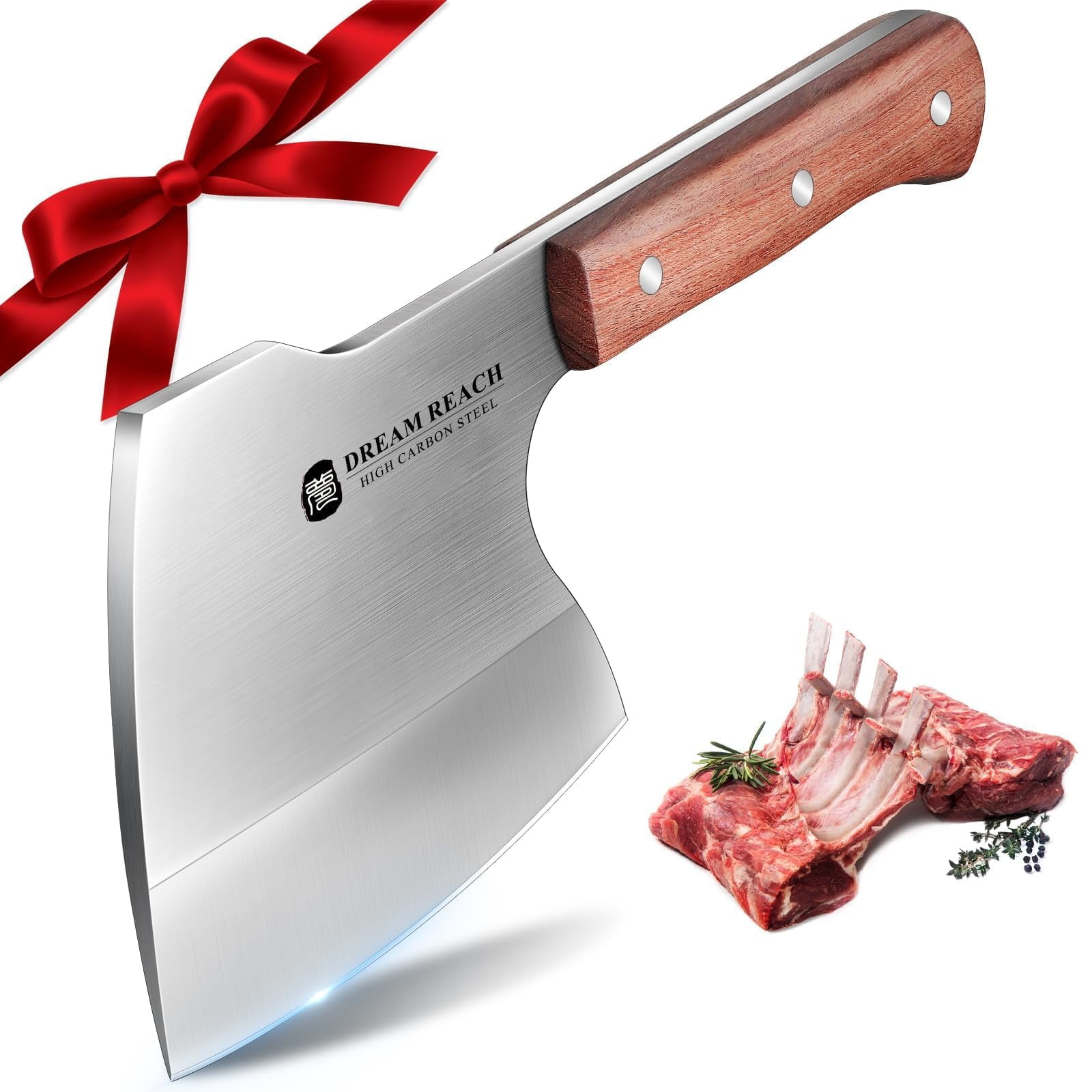 Dream Reach Meat Cleaver Knife Heavy Duty Bone Chopper Stainless Steel ...
