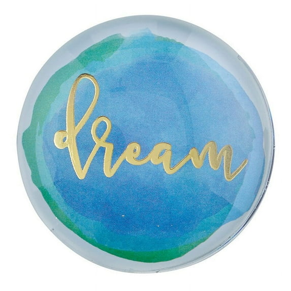 Dream Round Glass Magnets | Metallic Gold Text - Walmart.com