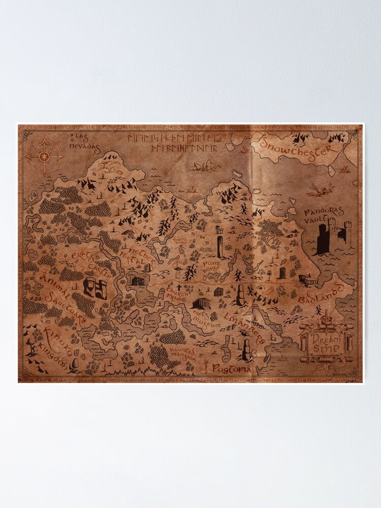 Dream SMP Map Illustration Version 2 Poster - Walmart.com