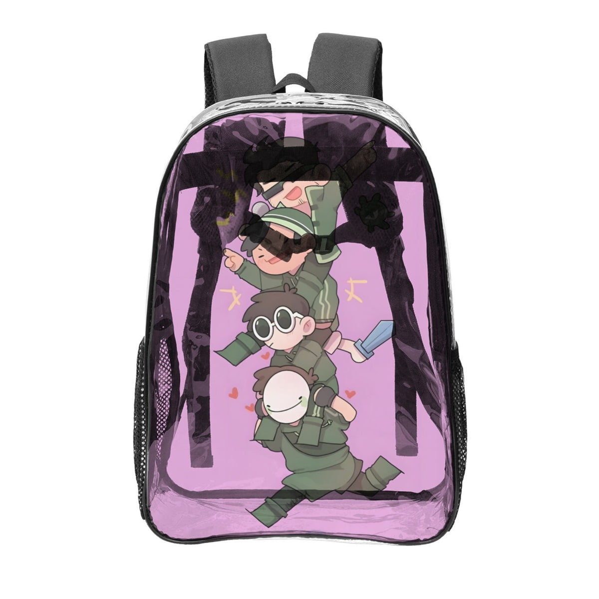 Dream SMP Pattern Transparent Backpack Lightweight And fashionable ...