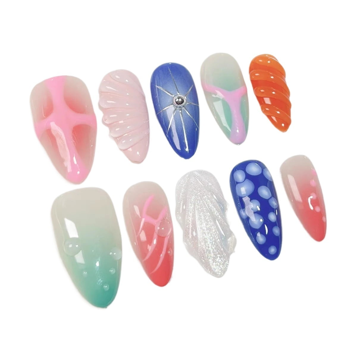 Dream Sea 2025 Product Wear Nail Fresh Wind Nail Art Patch Embossed ...