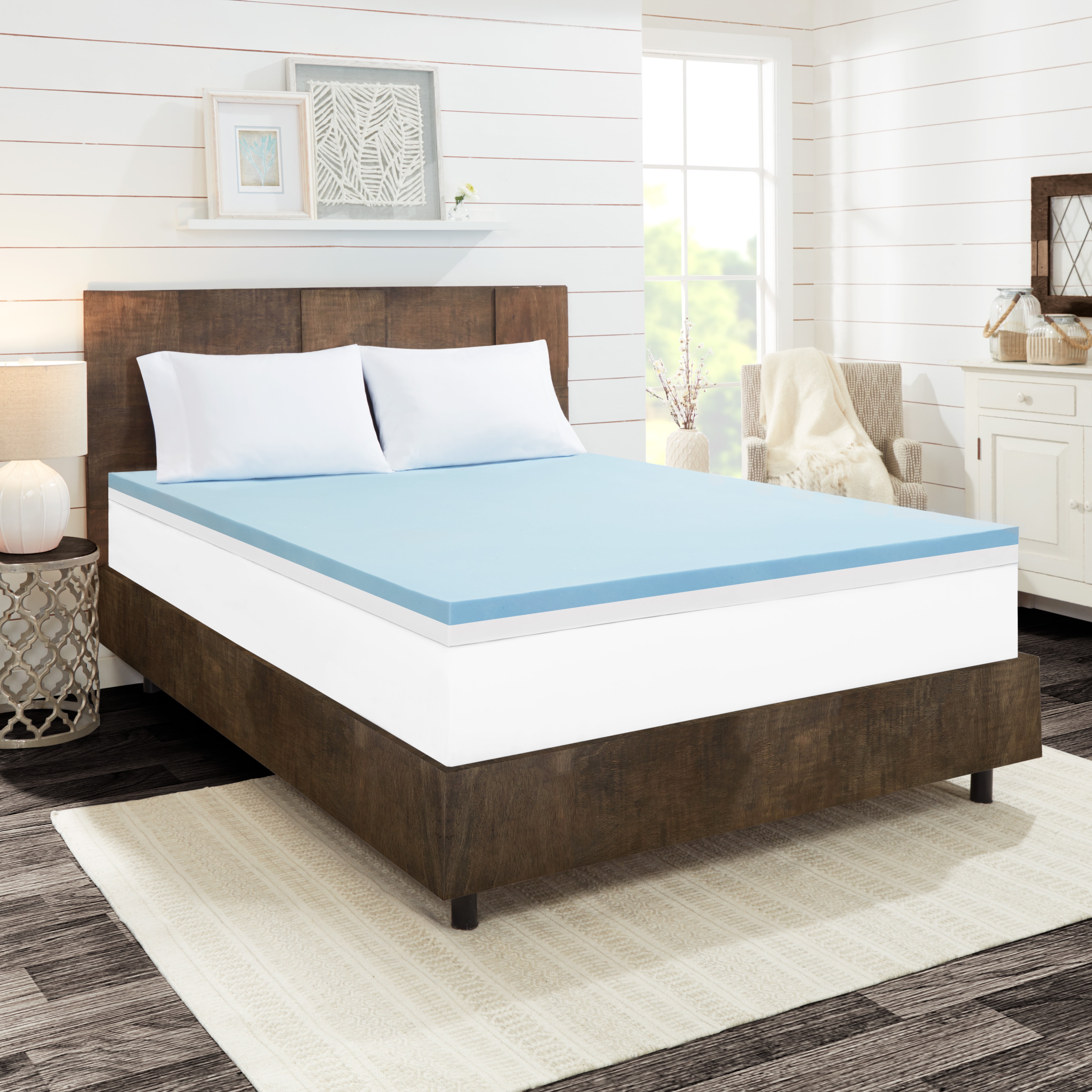 "Queen Dream Serenity ComfortDuo 4"" Firm Customizable Memory Foam ...
