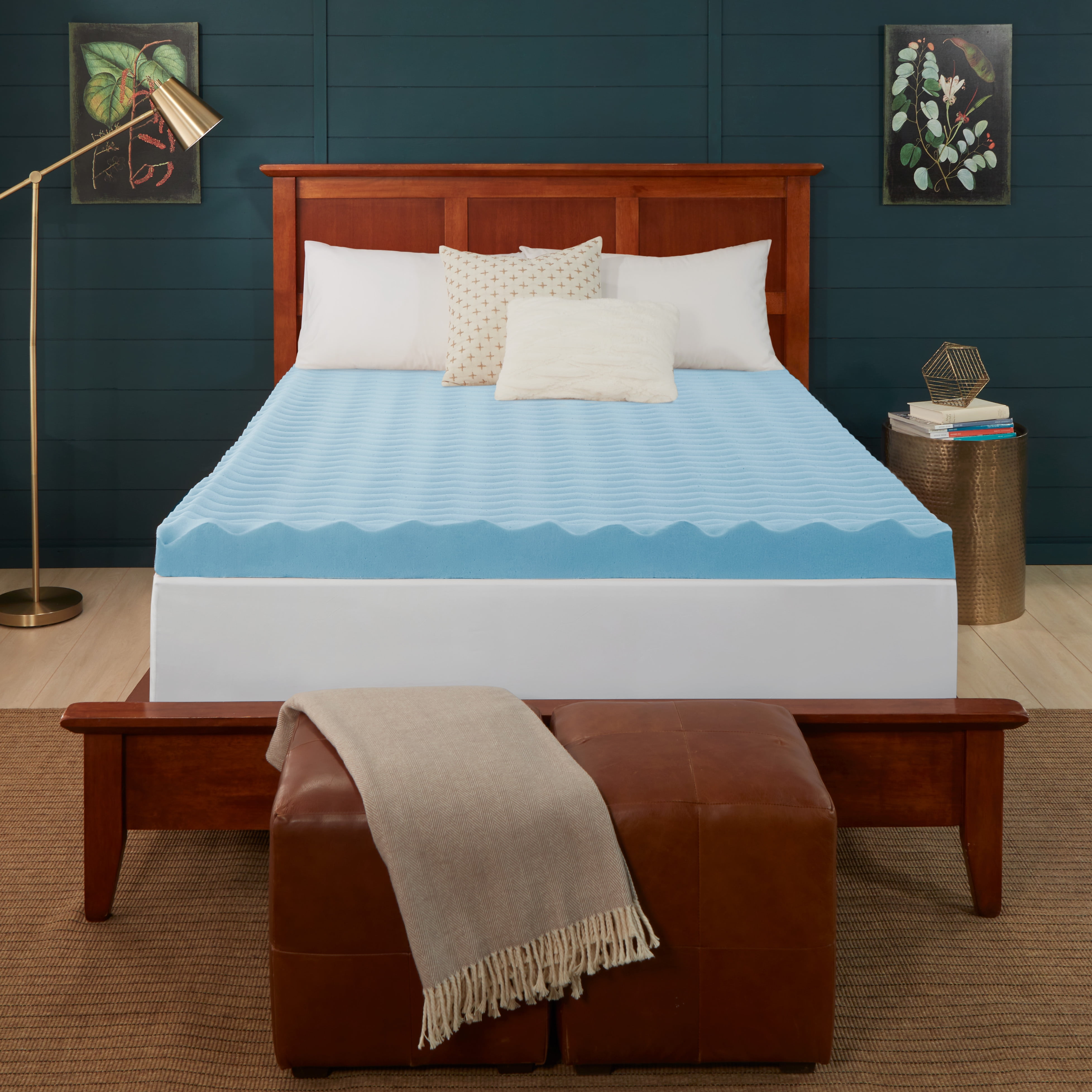 Dream Serenity EcoWave 4" Memory Foam Mattress Topper King - Walmart.com