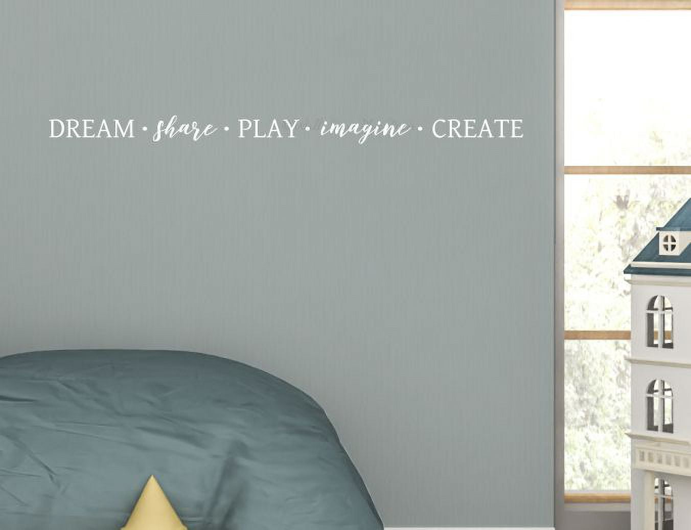 Dream Share Play Imagine Create Inspirational Wall Decals School Art ...