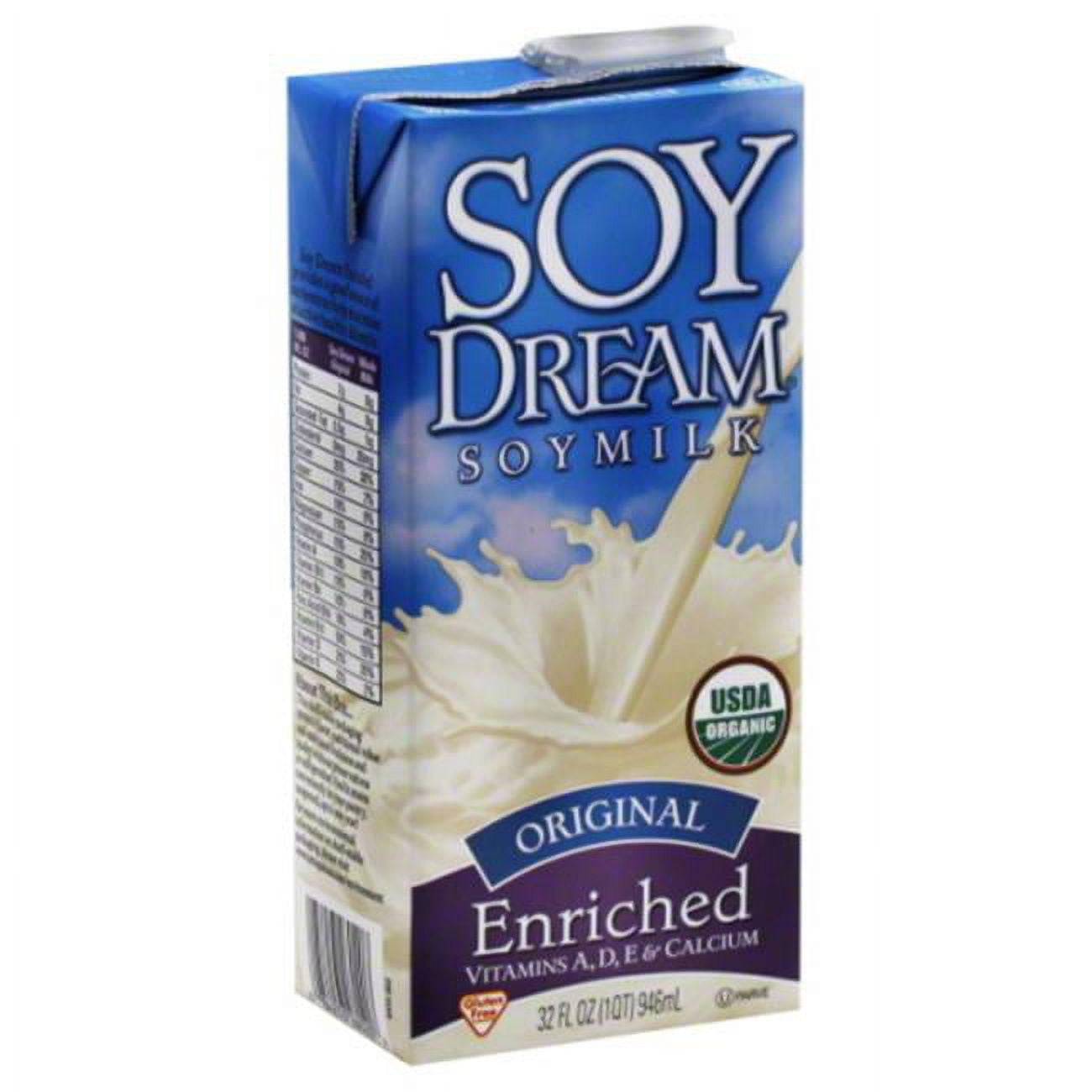 Dream Soy Dream Organic Enriched Soymilk, Gluten-Free, USDA Certified ...