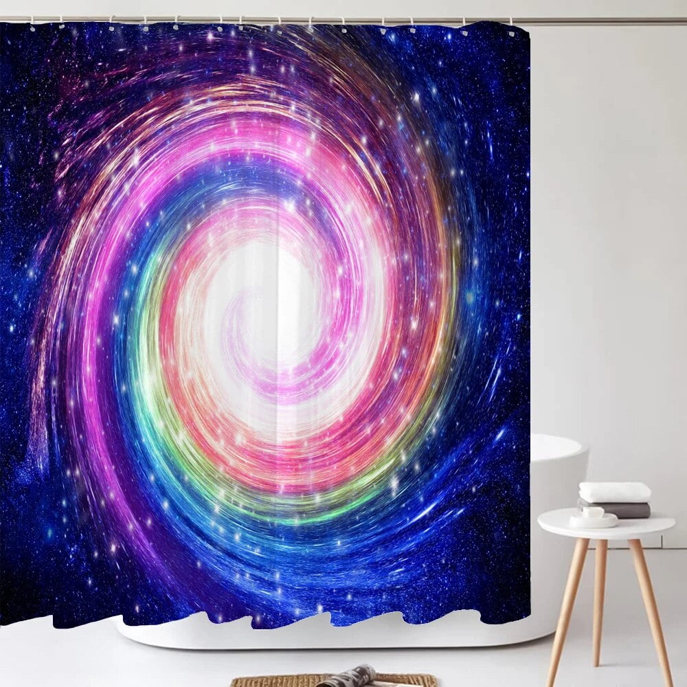 Dream Space Galaxy Starry Universe Waterproof Polyester Shower Curtain ...