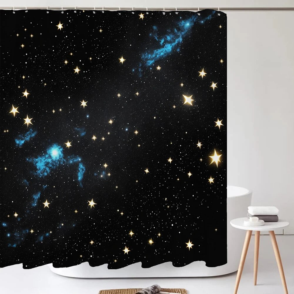 Dream Space Galaxy Starry Universe Waterproof Polyester Shower Curtain ...