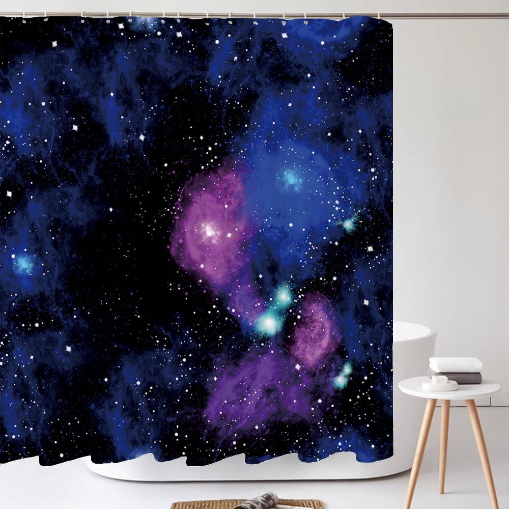Dream Space Galaxy Starry Universe Waterproof Polyester Shower Curtain ...