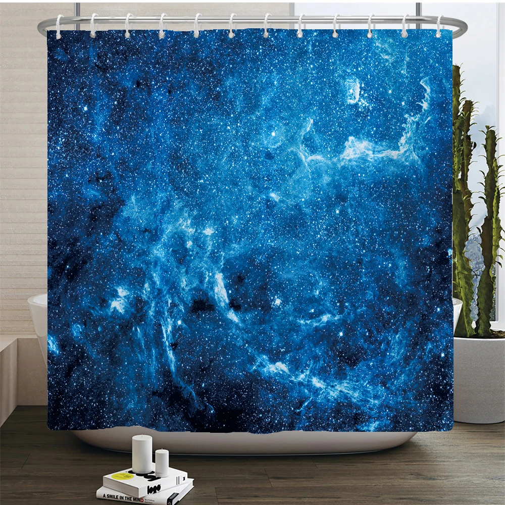 Dream Space Galaxy Starry Universe Waterproof Polyester Shower Curtain ...