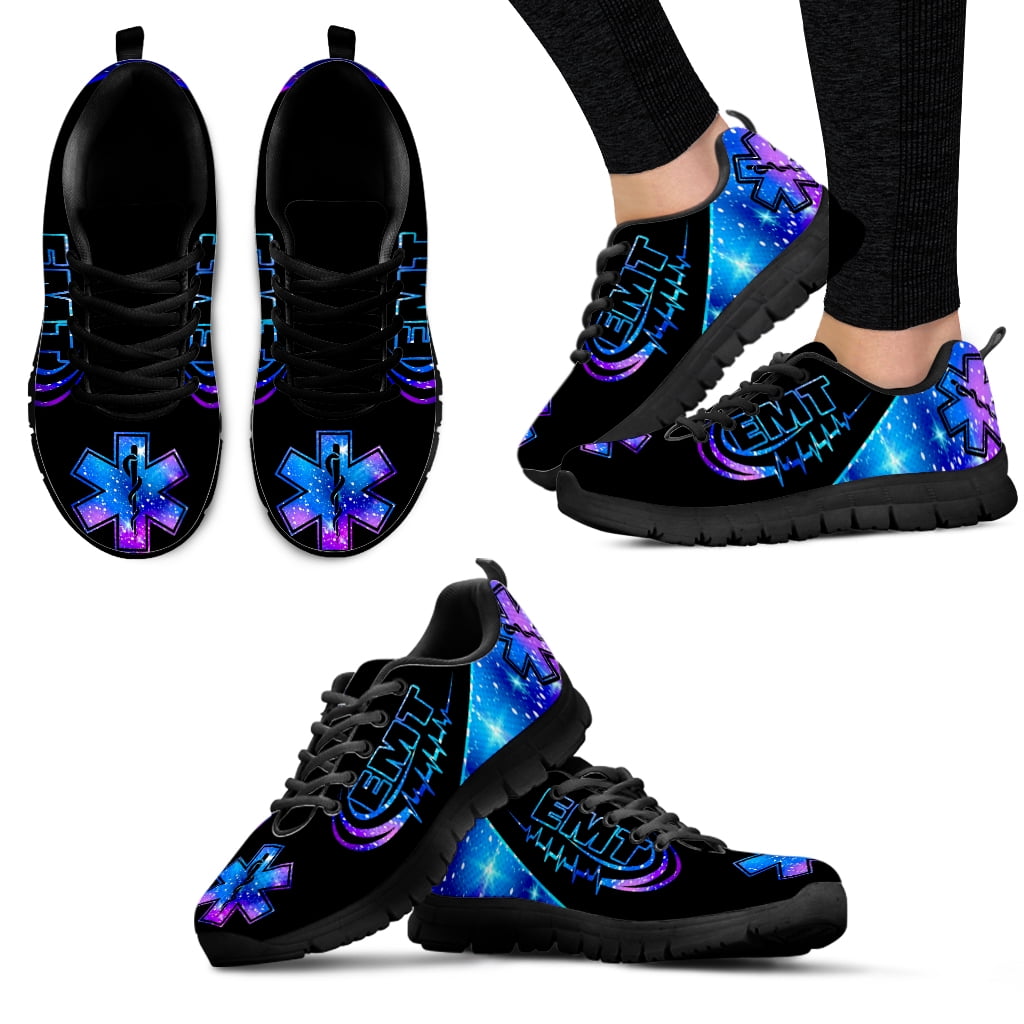 Dream Star Design Shoes EMT/CNA Printed Lightweight Outdoor Shoes Comfortable Nurse Medical ...