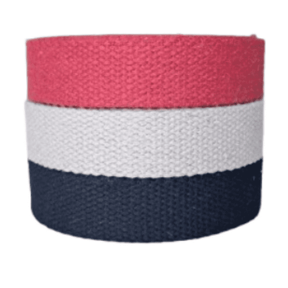 Dream Trimming Goods 1 Inch Cotton Webbing Strap Set, 3 Colors (Red ...