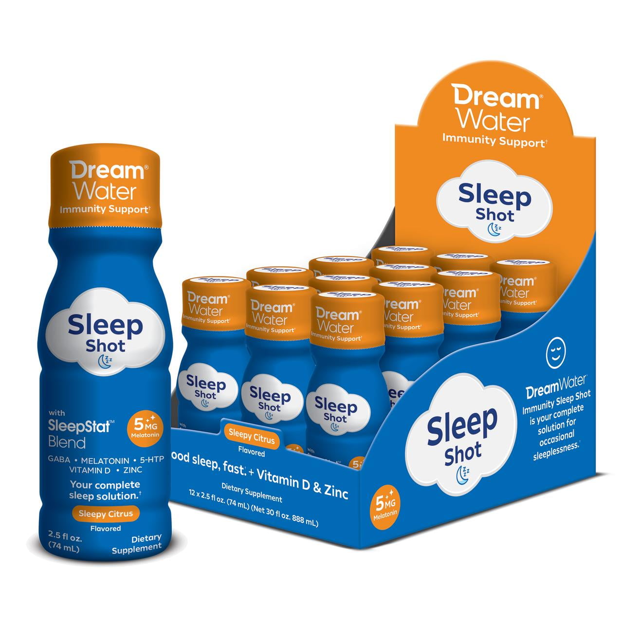 Dream Water Immunity Sleep Aid – Melatonin, GABA, 5-HTP, Zinc, Vit D ...