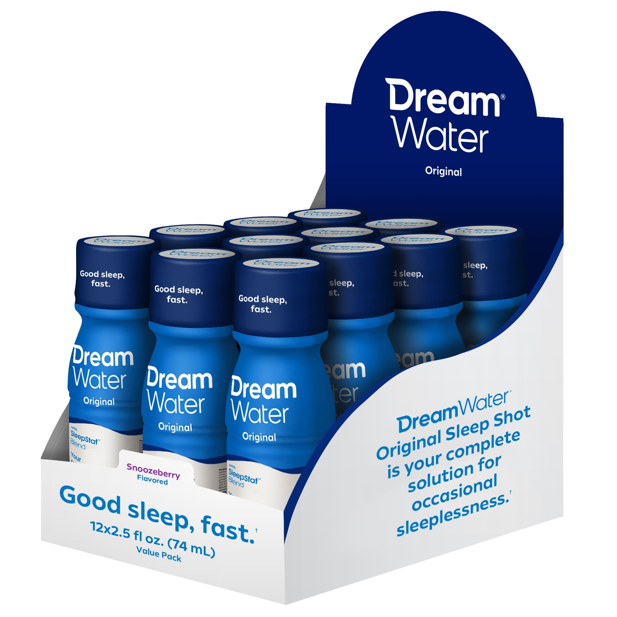 Dream Water Relaxing Beverage Sleep Aid Supplement; Calming Snoozeberry ...