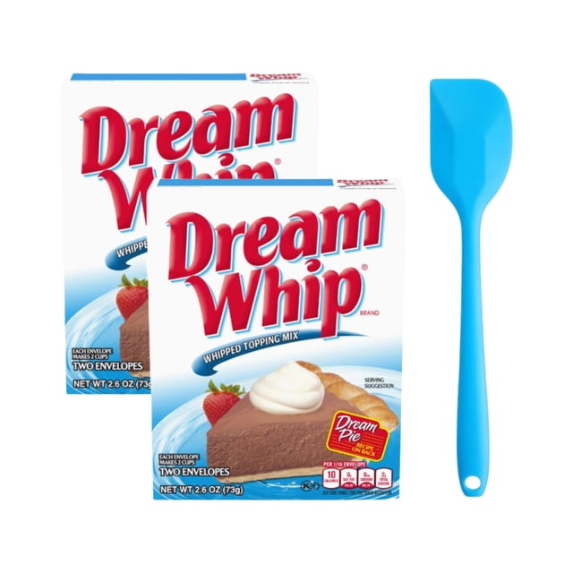 Dream Whip Whipped Topping Mix 2.6 oz (2 pack) and 8in Silicone Spatula ...