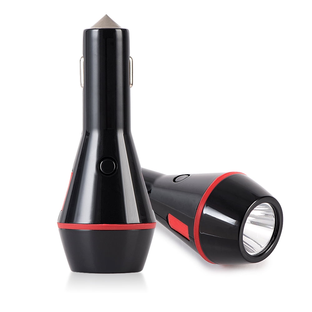 Universal Lifesaver 2 Amp Dual Usb Car Charger With Led Flash Light ...
