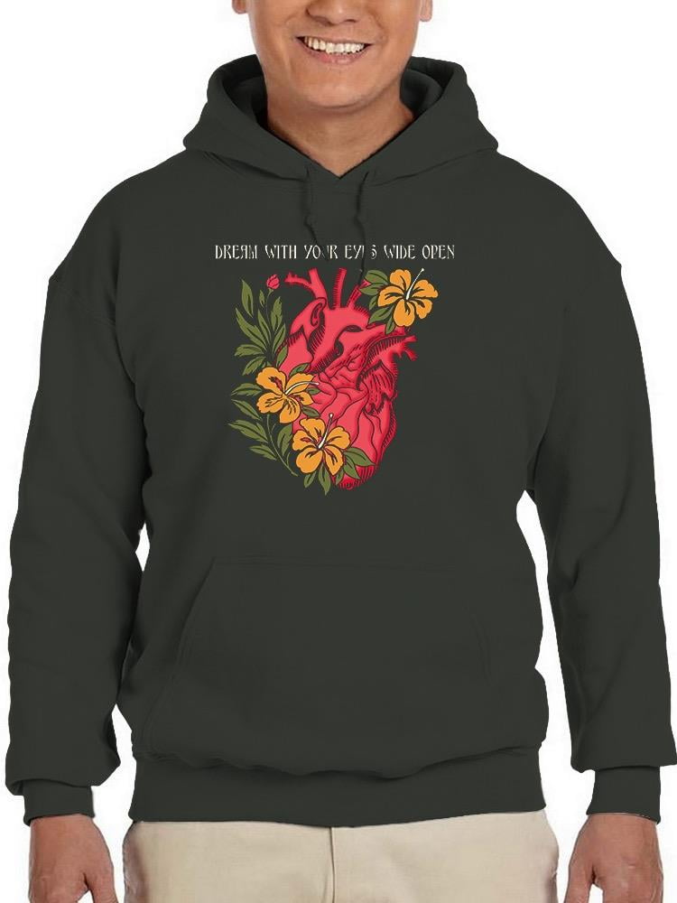 Dream With Your Eyes Wide Open Hoodie Men -Image by Shutterstock, Male ...
