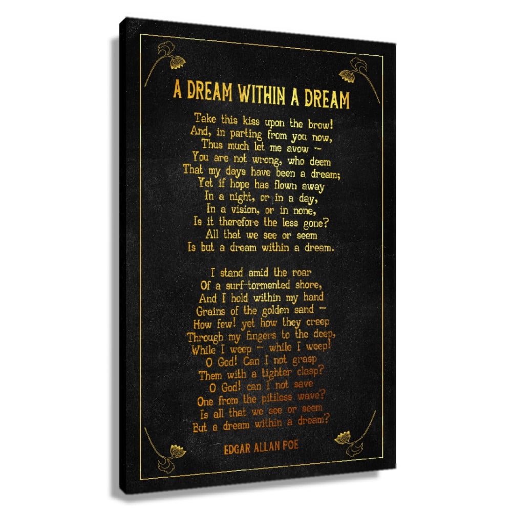 A Dream Within A Dream Poem Wall Decor Edgar Allan Poe Quote Wall Art ...