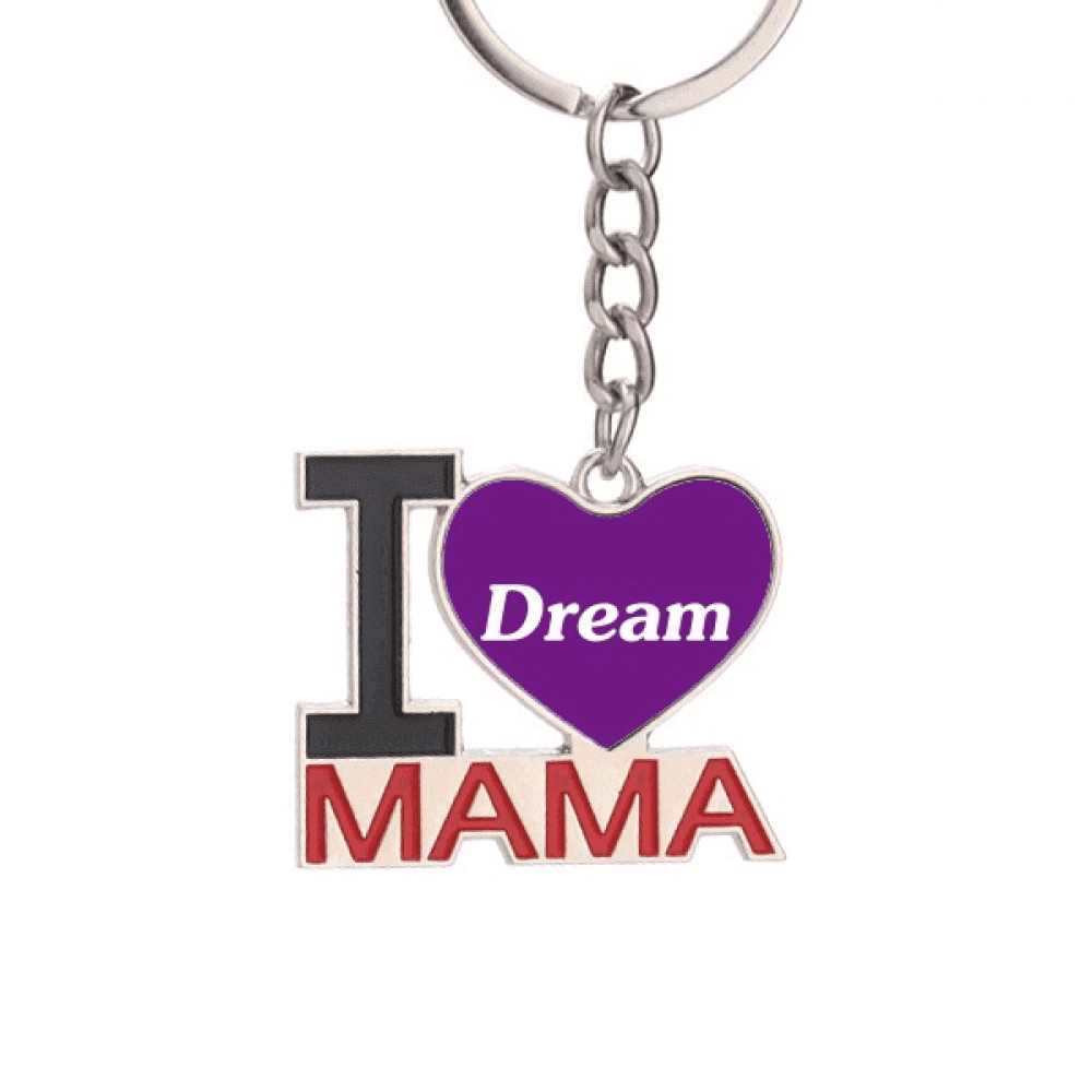 Dream Word Inspirational Quote Sayings Keychain Metal Keyring Holder ...