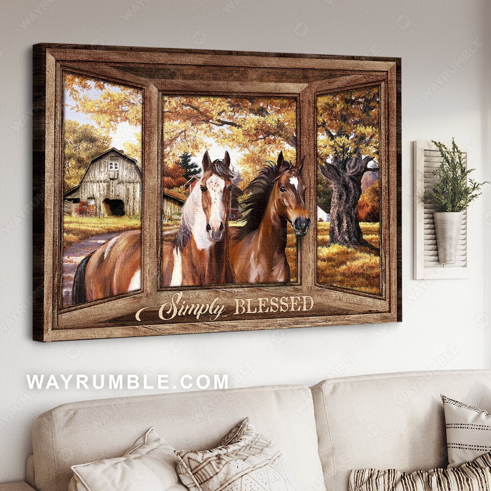 Dream horse, Autumn forest, Sunny day, Window drawing, Simply blessed ...