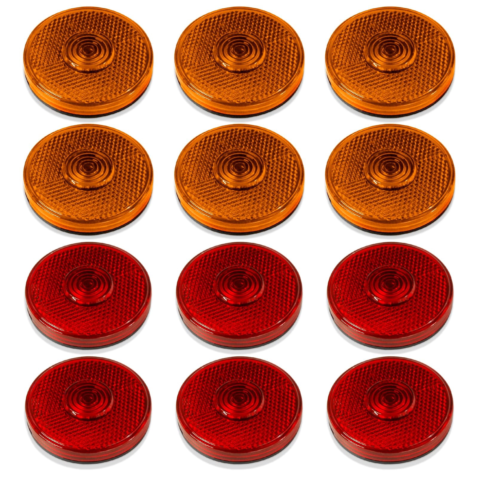 Dream lighting & 6 Red Lights C51 12V DC 2.5inch Round LED Side Marker ...