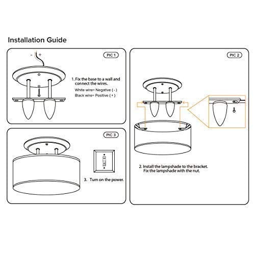Dream lighting LED 12Volt DC Fabric Light Fixtures/Vintage Dining ...