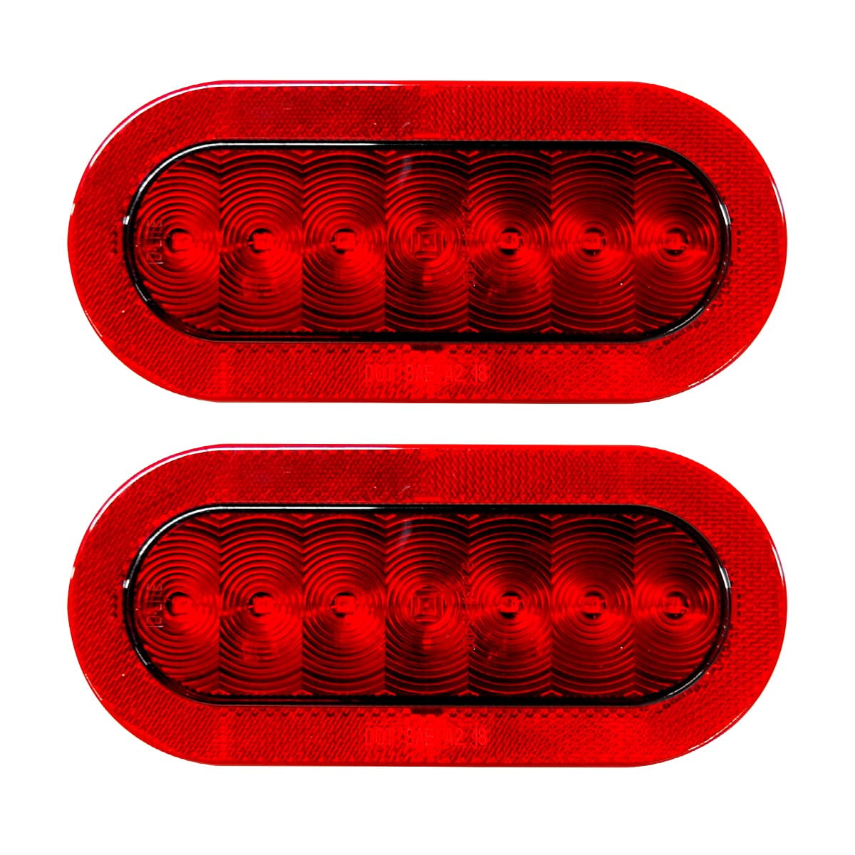 Dream lighting LED 7.8inch CM31 Red Oval Tail Light 7 Diode WITH ...