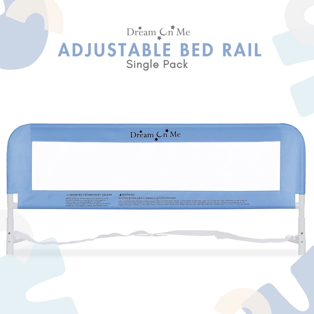 Free Shipping! Dream on Me Adjustable Toddler Bed Rail, Blue Mesh ...