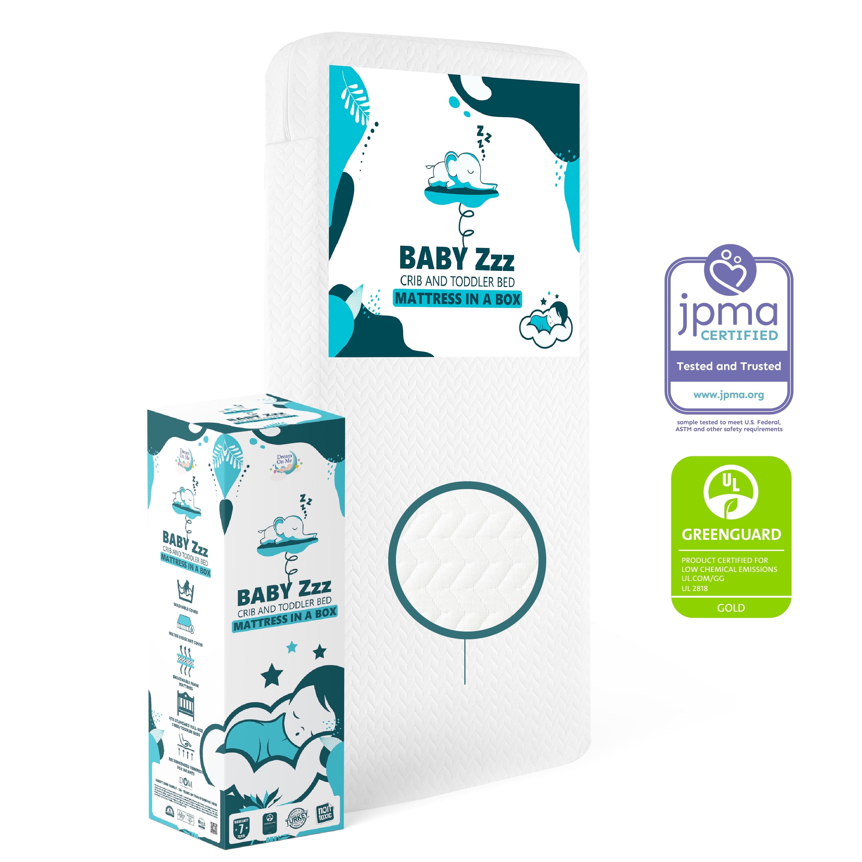 Dream on Me Baby Swan 5" Crib & Toddler Foam Mattress - Walmart.com