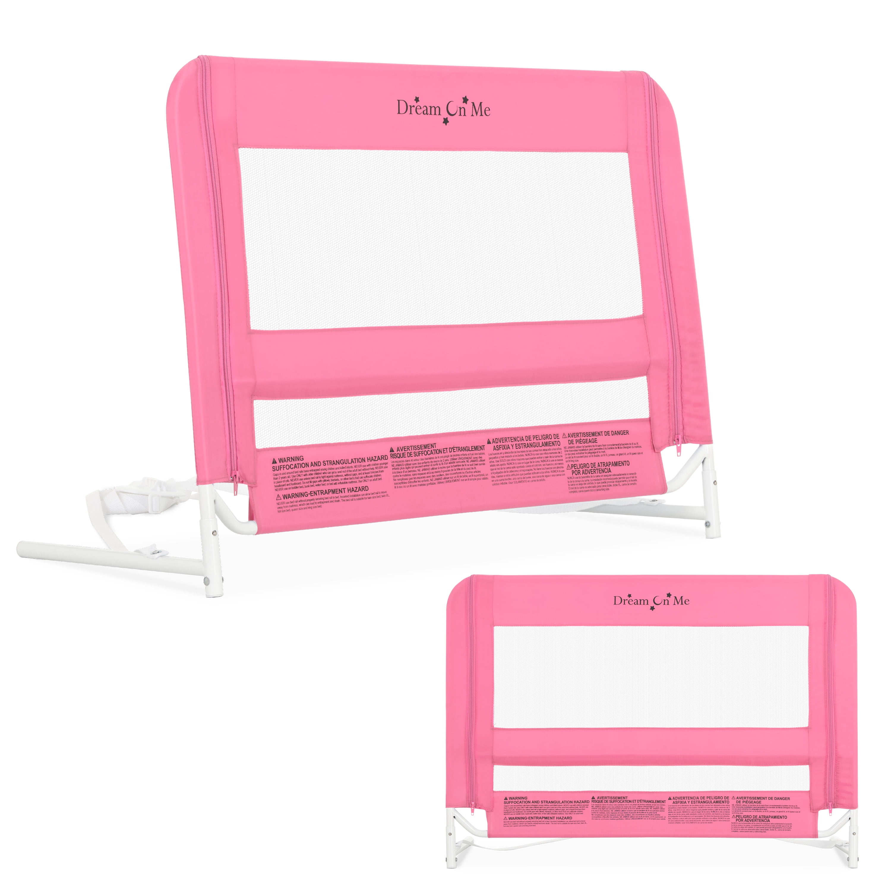 Dream on Me Toddler Bed Rail, Pink Mesh - Walmart.com
