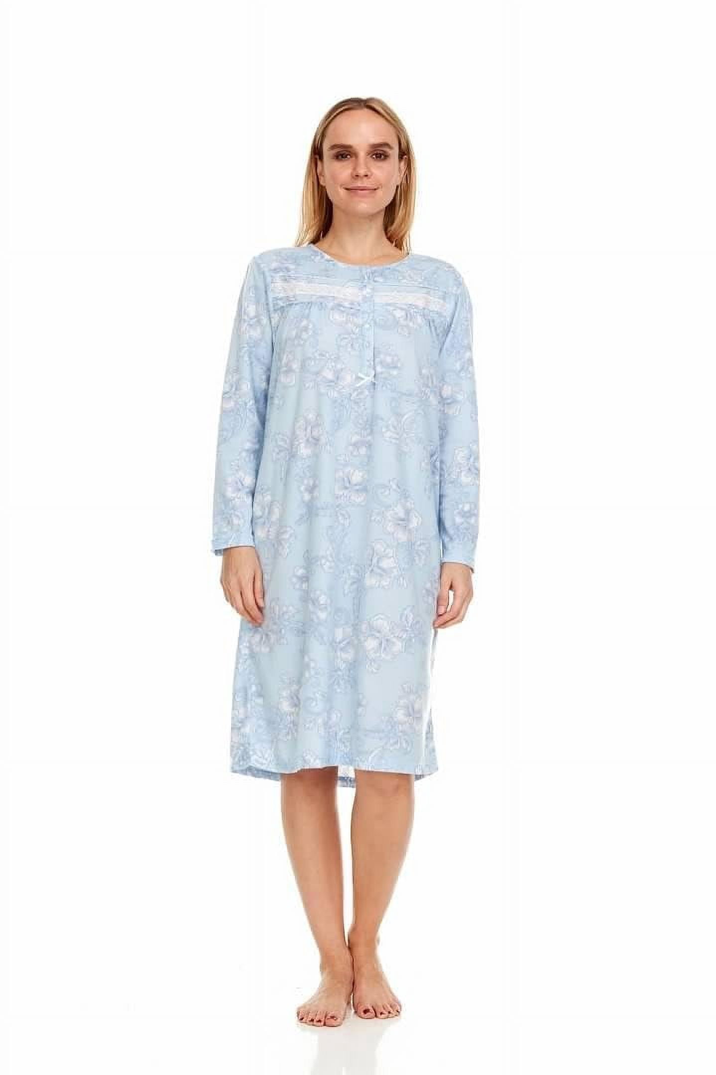 Dream8teen Women's Printed Micro Fleece Long Sleeve Sleepwear Duster ...