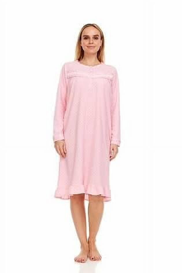 Dream8teen Women's Printed Micro Fleece Zip Up Long Sleeve Sleepwear ...