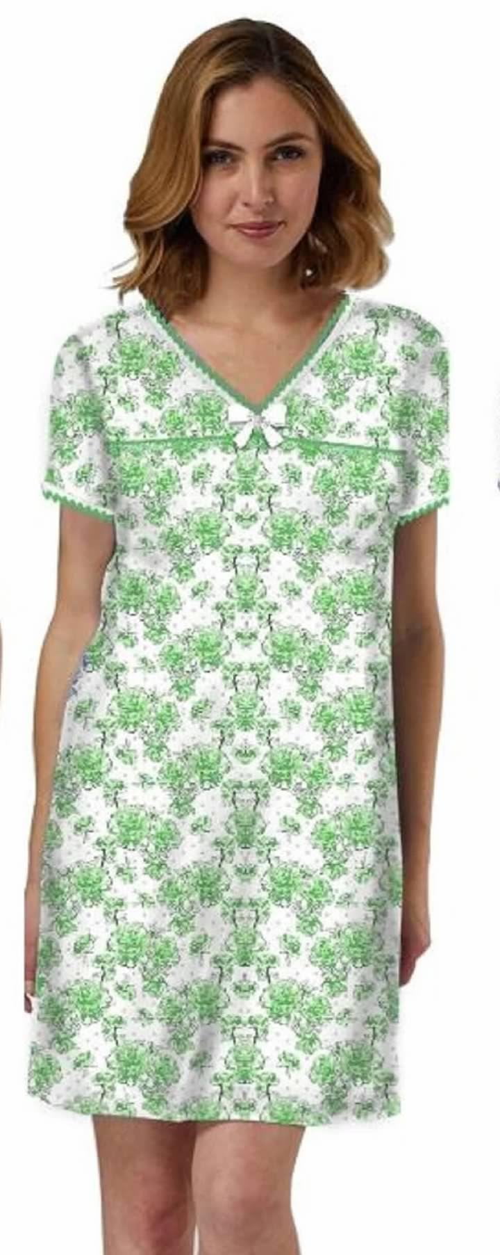 Dream8teen Women's Snap Front Closure House Dress Short Sleeve Woven ...