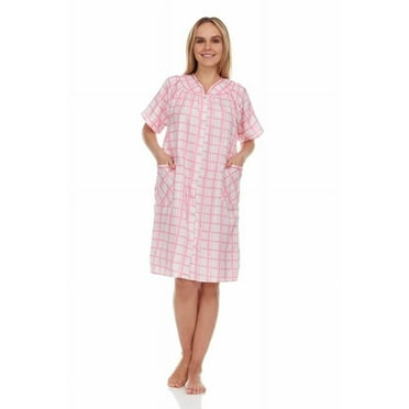 Dream8teen Women's House Dress Sleeveless Woven Housecoat Duster ...