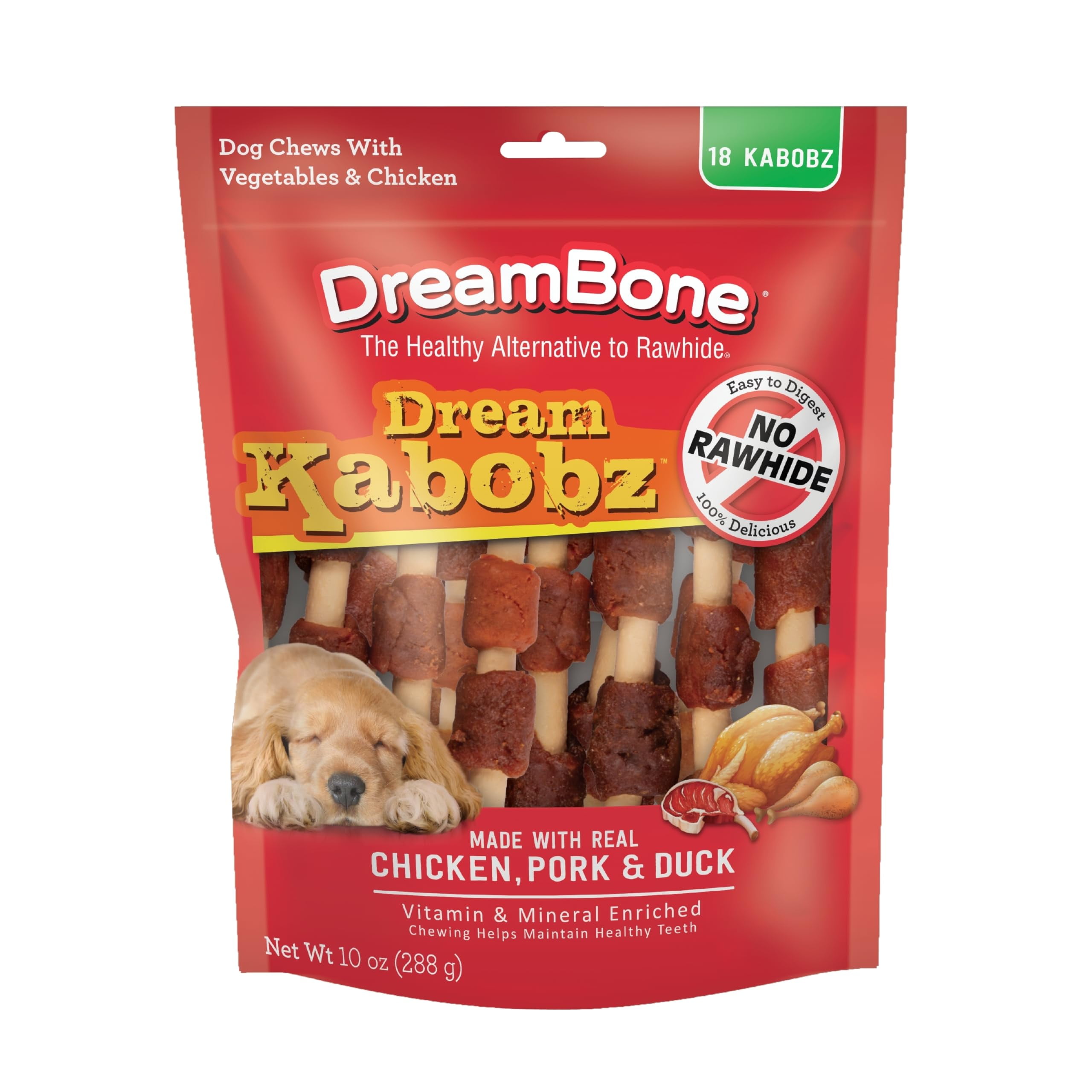 DreamBone Dream Kabobz, Rawhide YYF14 Free Dog Chew Sticks Made Made ...