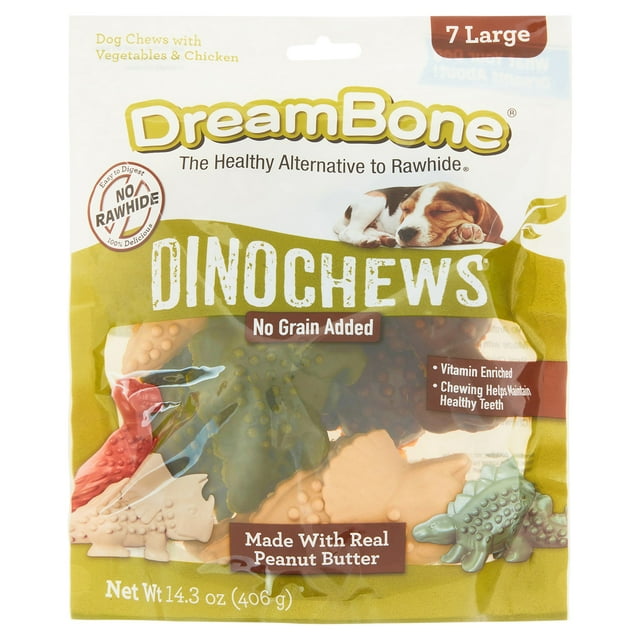 DreamBone Large DinoChews Rawhide-Free Chews for Dogs, Made with Real ...